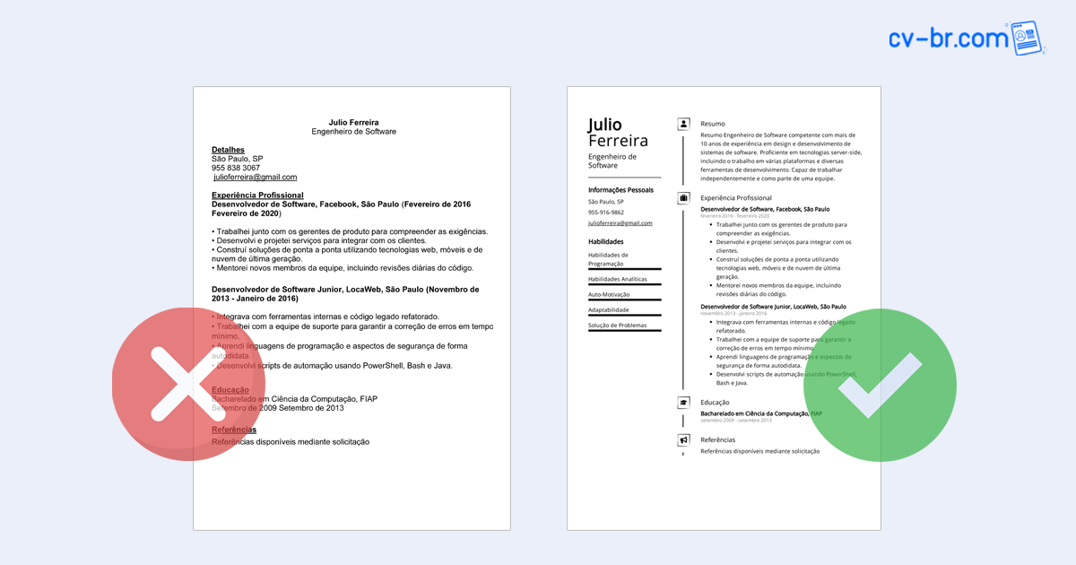 Crie um Currículo Perfeito | Criador de Currículo Gratuito | cv-br.com